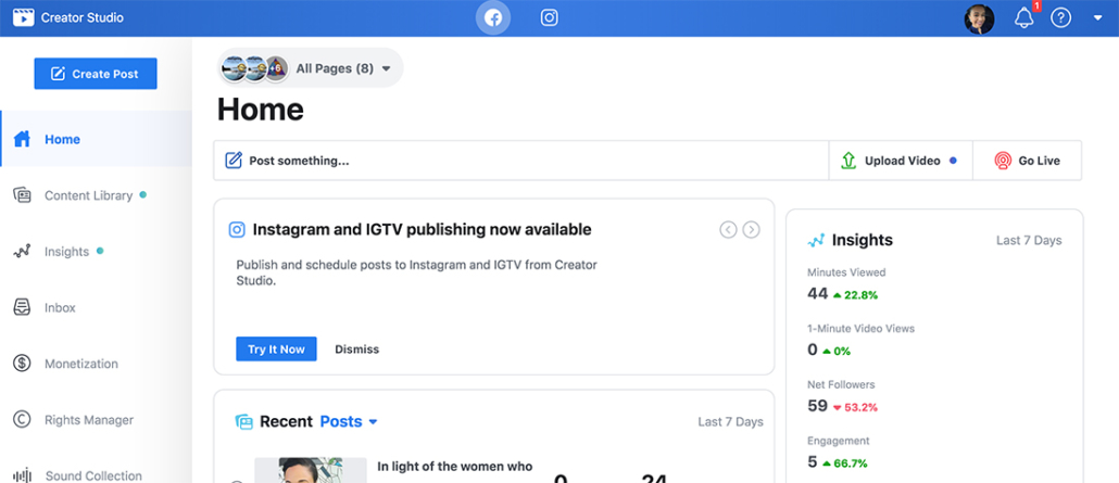 Intro to Facebook Creator Studio - Studio Delta Designs